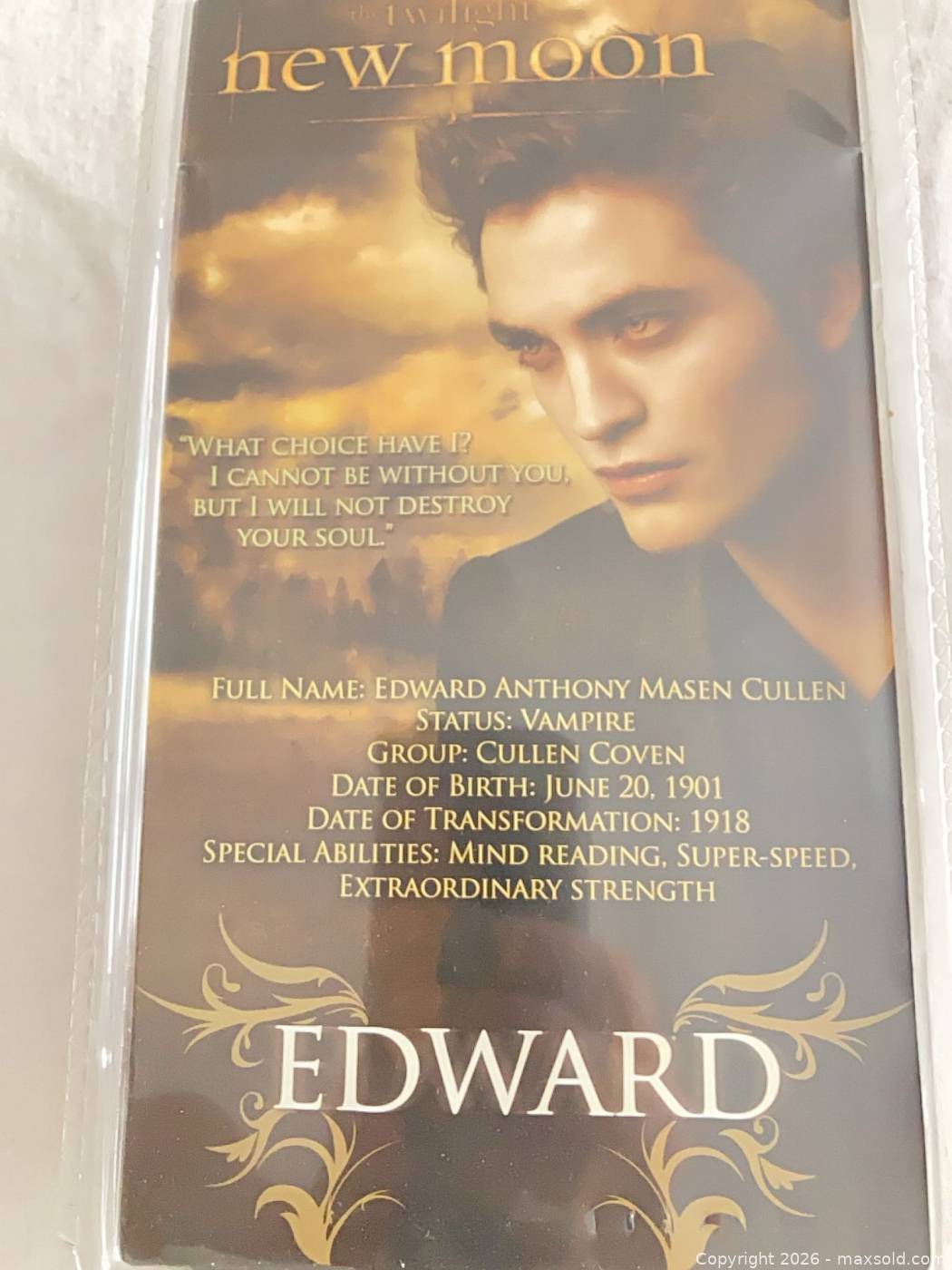 The Twilight Saga New Moon Edward Cullen 6in Sealed Action Figure | Maxsold