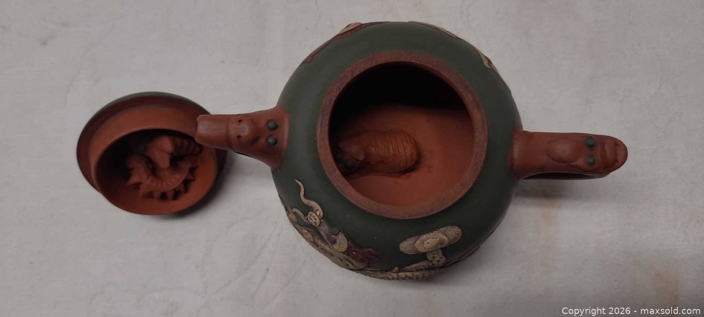 Small Yixing Zisha Teapot with Dragon Relief | Maxsold