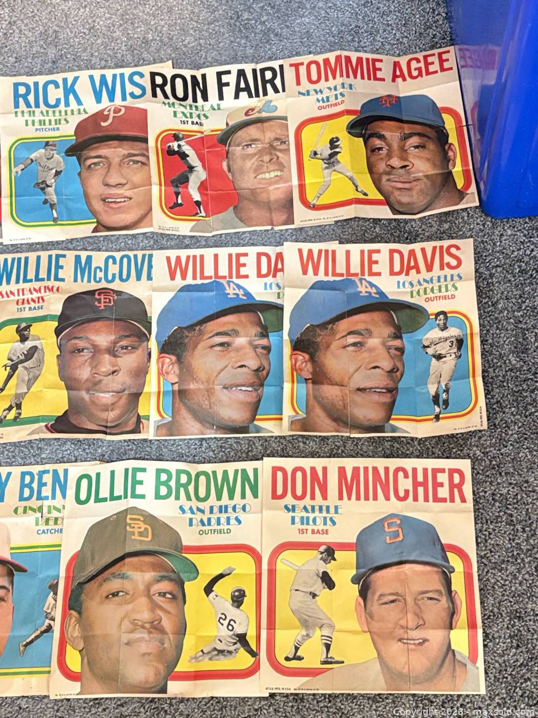 Vintage Topps Baseball Fold-Out Player Posters | Maxsold