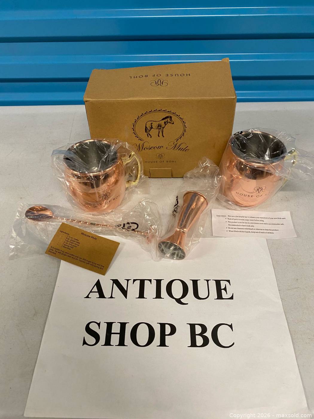 House of Rohl Moscow Mule Copper Bar Set | Maxsold