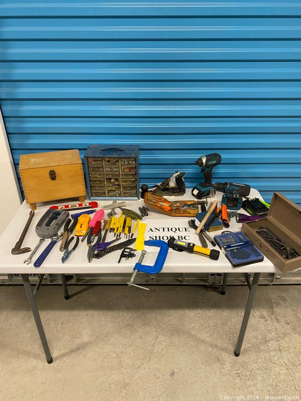 Large mixed lot of hand and power tools with hardware organizer | Maxsold