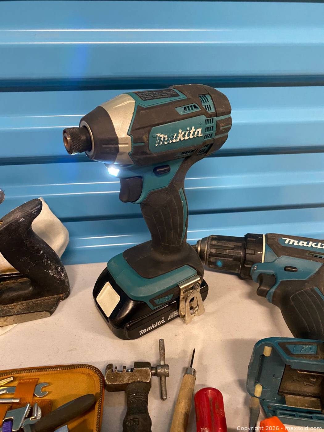 Large mixed lot of hand and power tools with hardware organizer | Maxsold