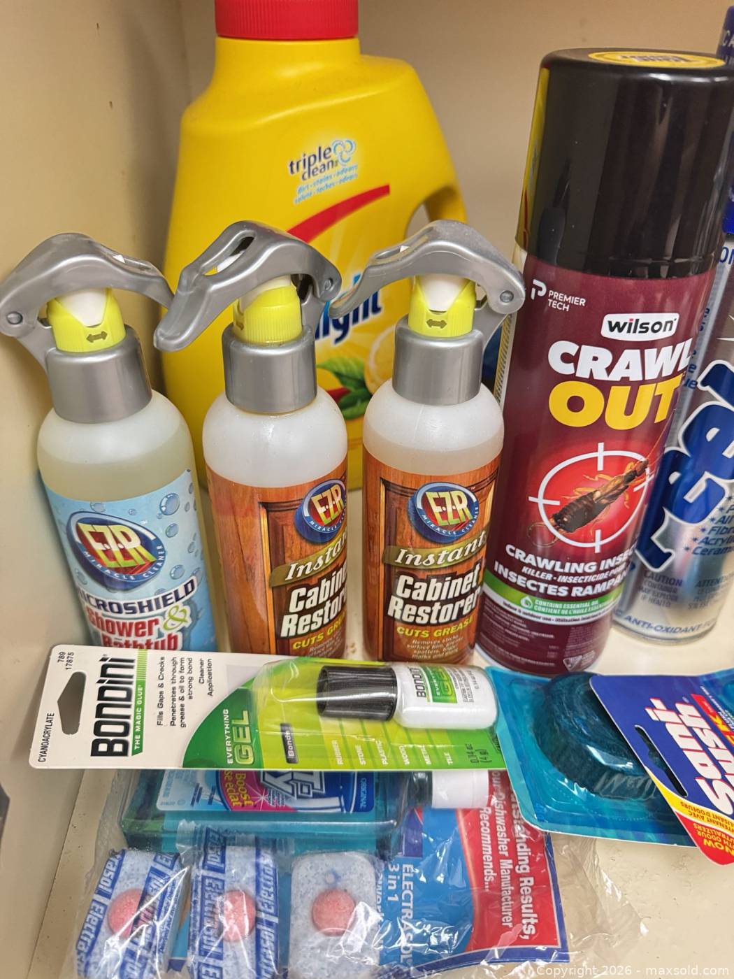 Household cleaning chemical assortment | Maxsold