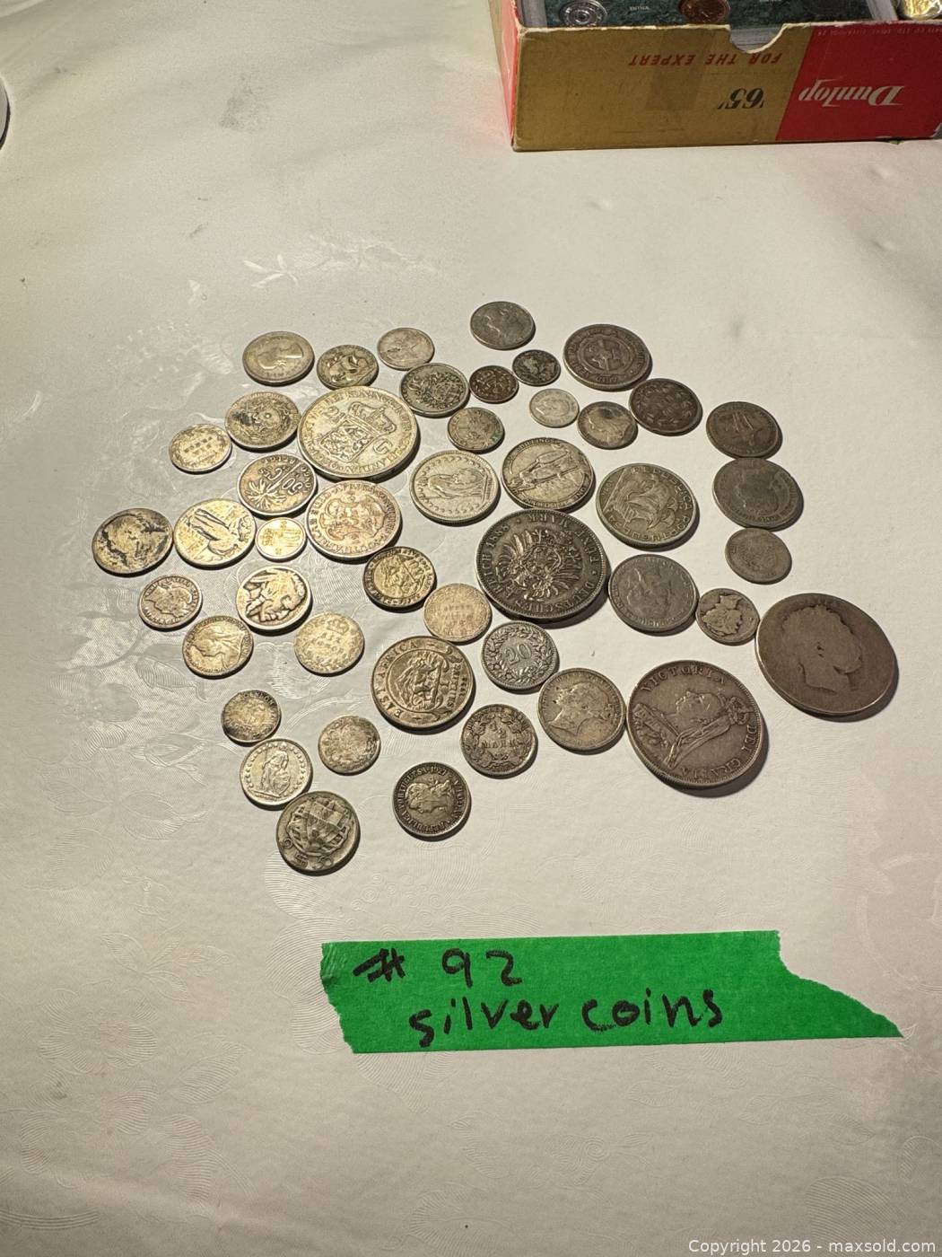Approx. 50 assorted silver-tone coins | Maxsold