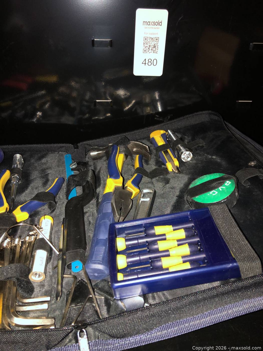 Assorted Hand Tools, Tire Compressor, Extension Cord Reel, Fender Trim ...