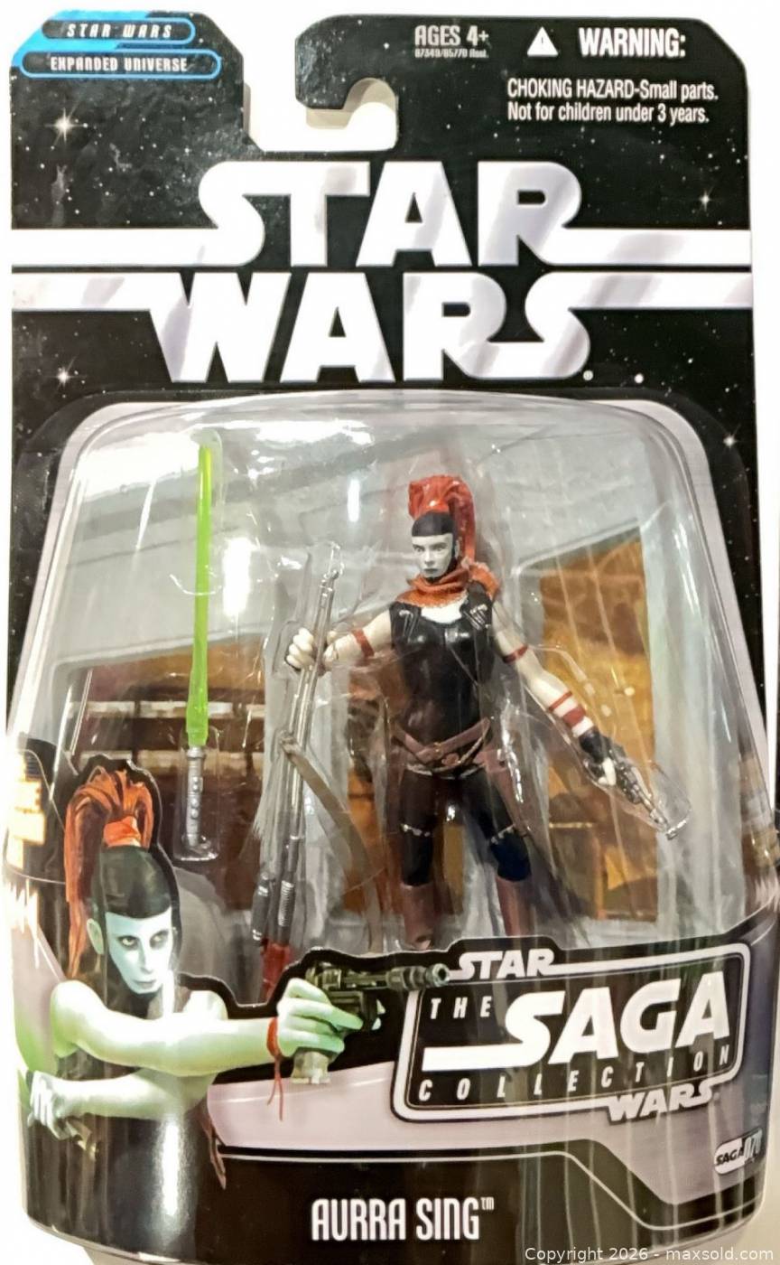 Hasbro Star Wars Saga Collection Aurra Sing & Holographic Darth Maul ...