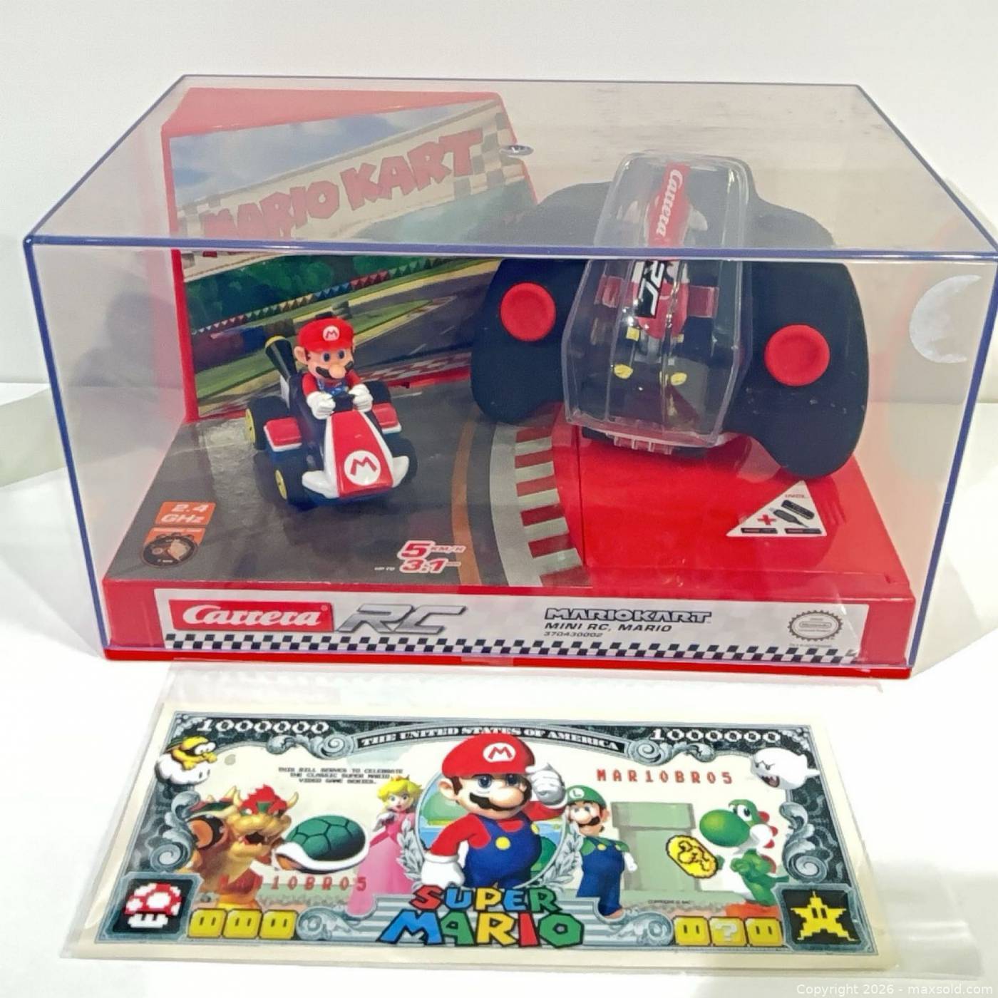Carrera Mario Kart Mini RC Mario Set With Figures & Novelty Bill | Maxsold