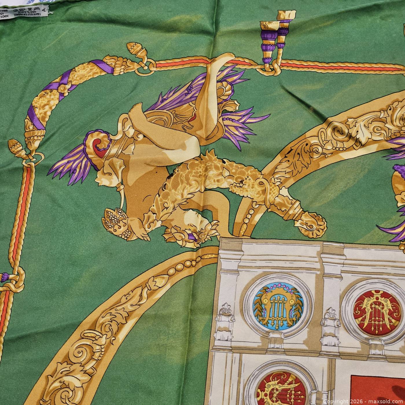 Hermès Hommage à Charles Garnier silk scarf with box | Maxsold