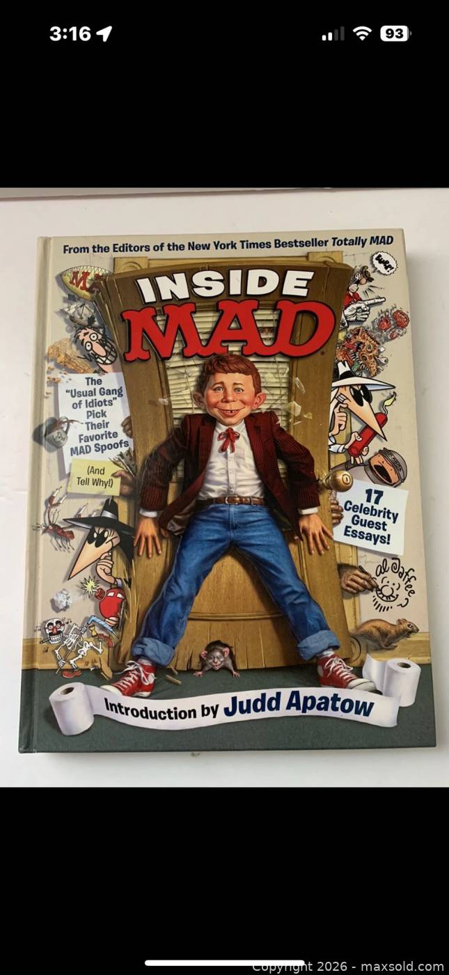 Inside MAD hardcover book with pull-out poster | Maxsold
