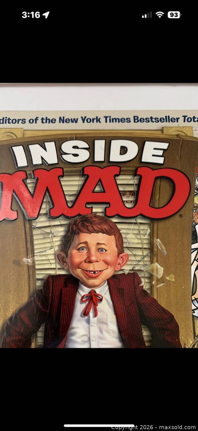 Inside MAD hardcover book with pull-out poster | Maxsold