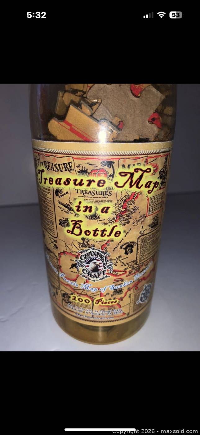 Channel Craft Treasure Map Puzzle in Bottle | Maxsold
