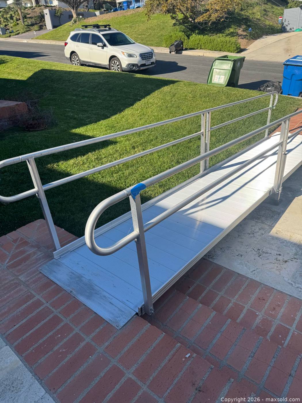 Aluminum 20ft wheelchair ramp with handrails | Maxsold