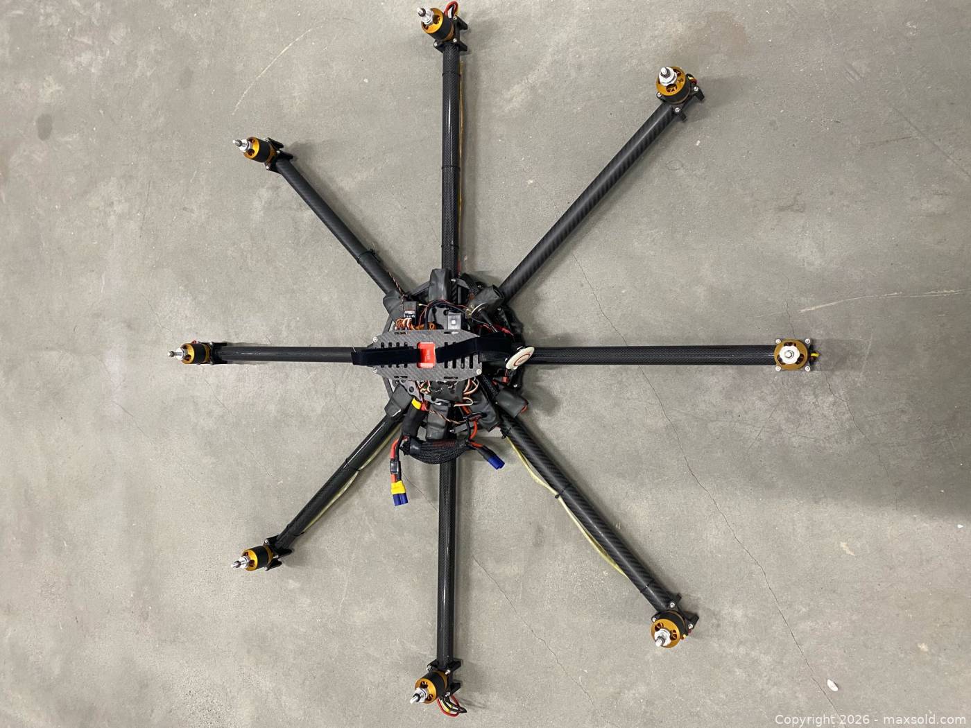 Octocopter drone frame with motors | Maxsold