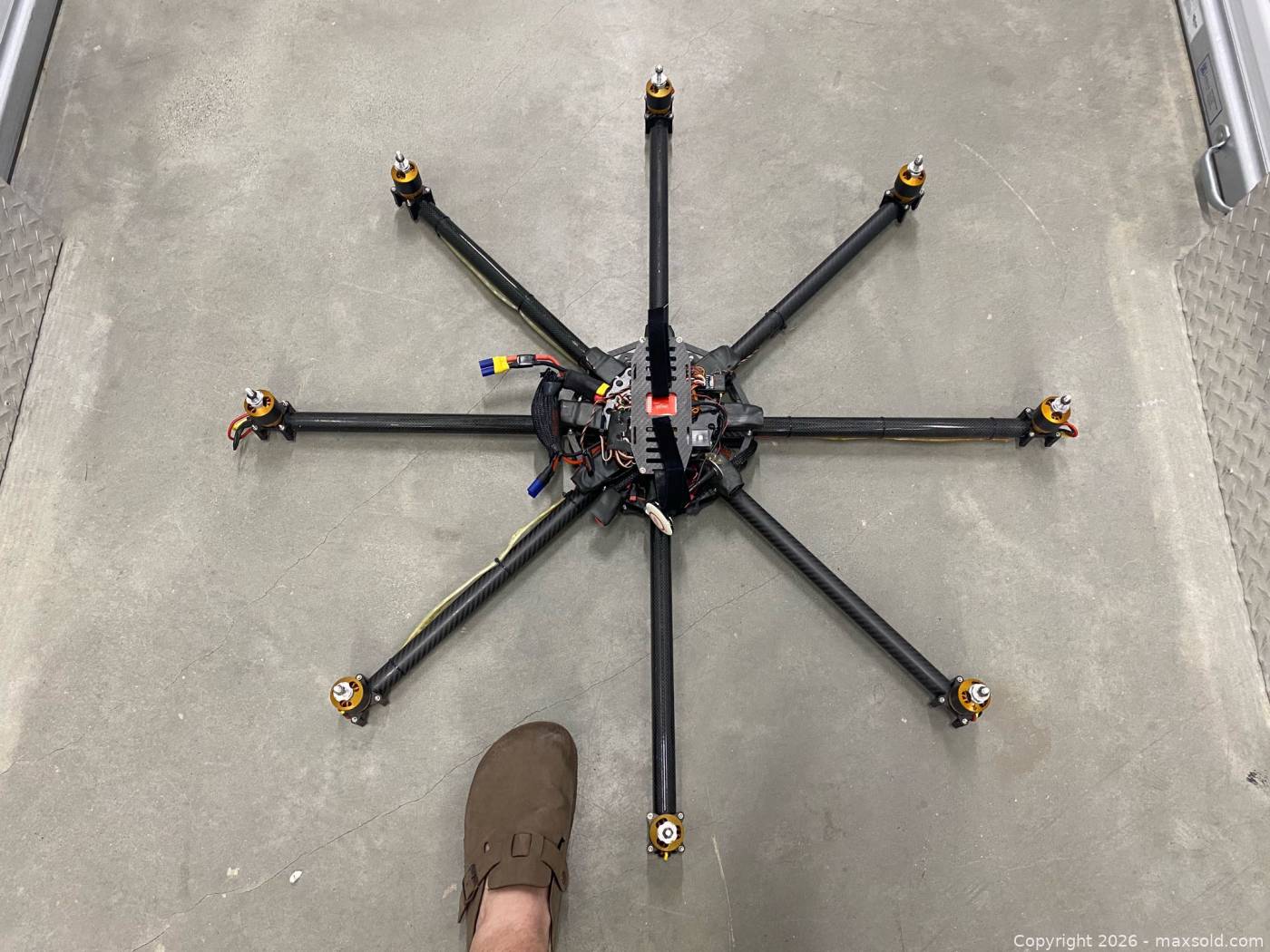 Octocopter drone frame with motors | Maxsold