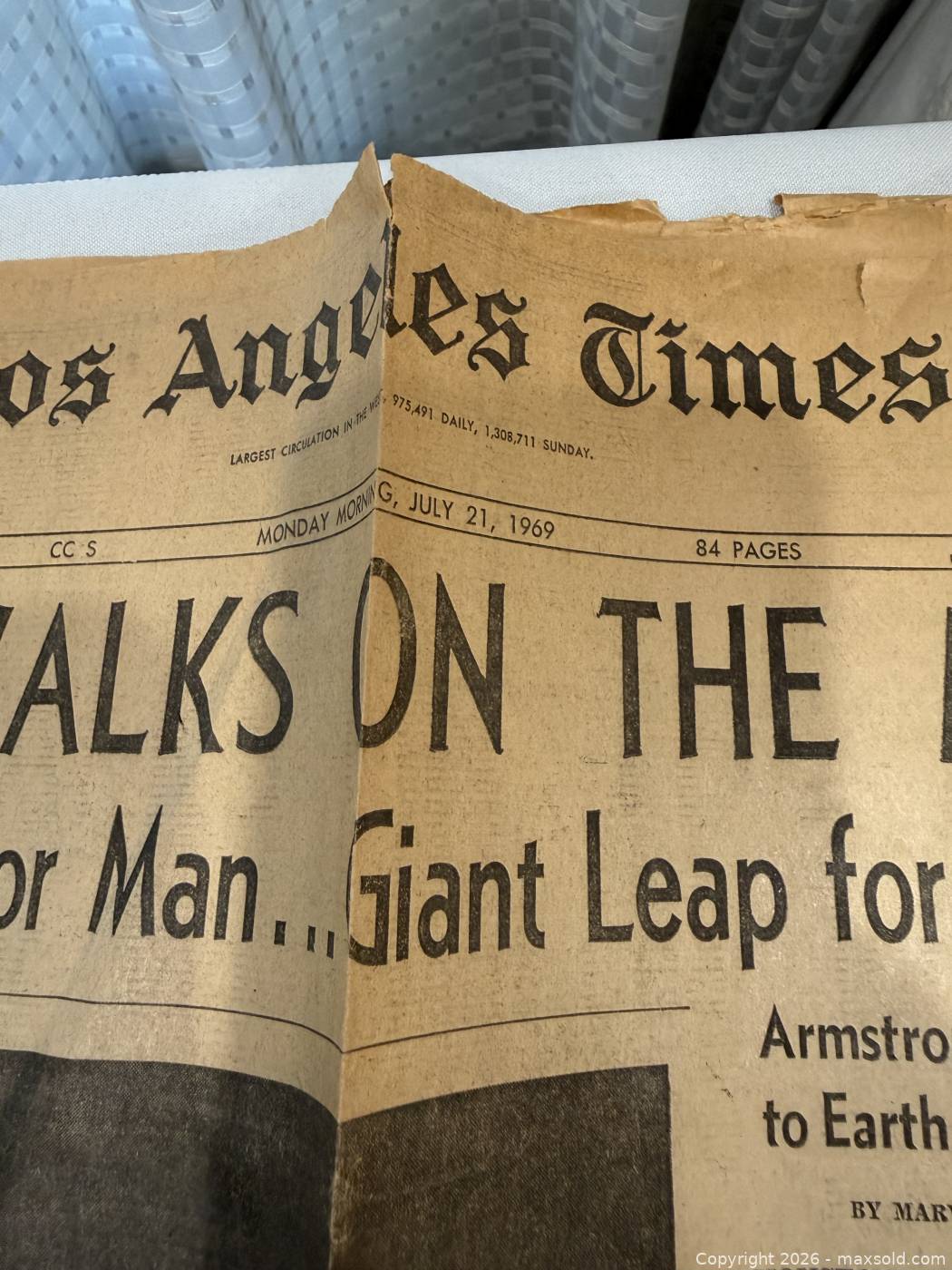 1969 Moon Landing Newspaper & National Geographic | Maxsold