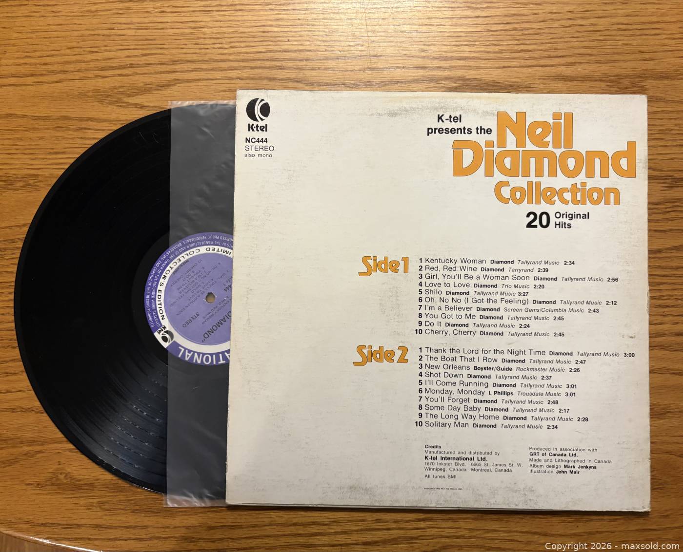 Neil Diamond Collection vinyl record | Maxsold