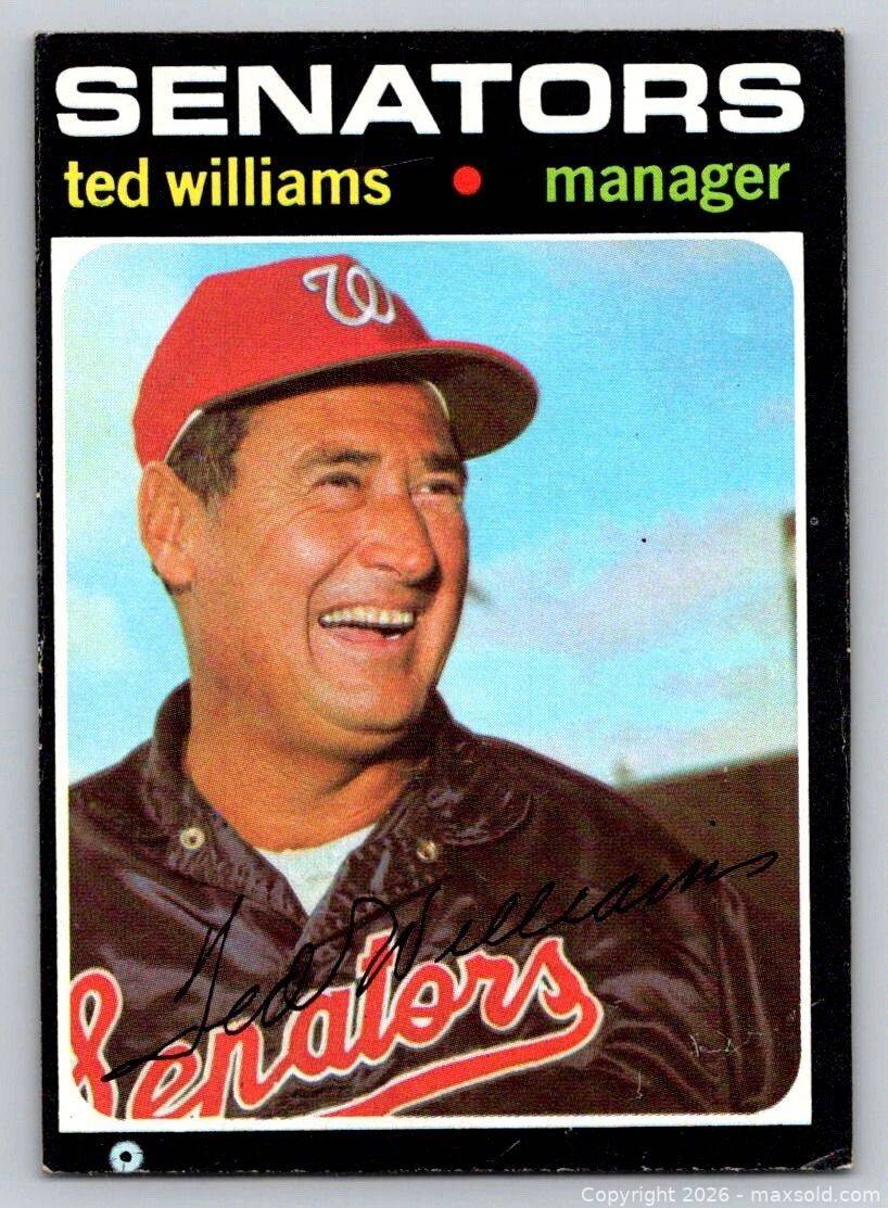 1971 Topps Ted Williams #380 baseball card | Maxsold