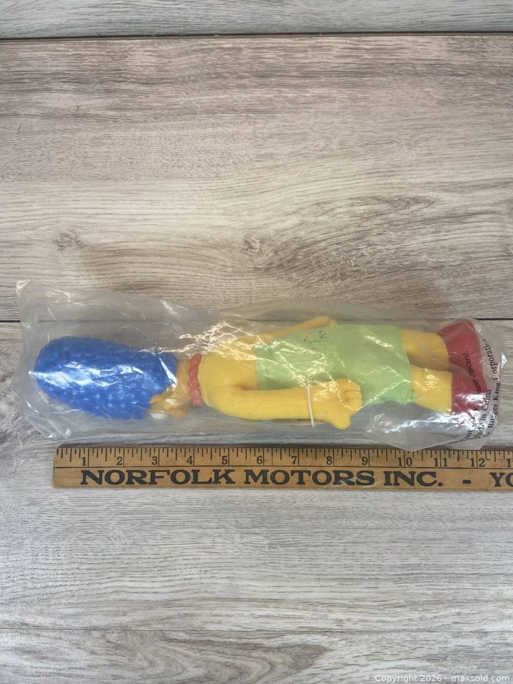 1990 Marge Simpson Burger King plush doll sealed | Maxsold