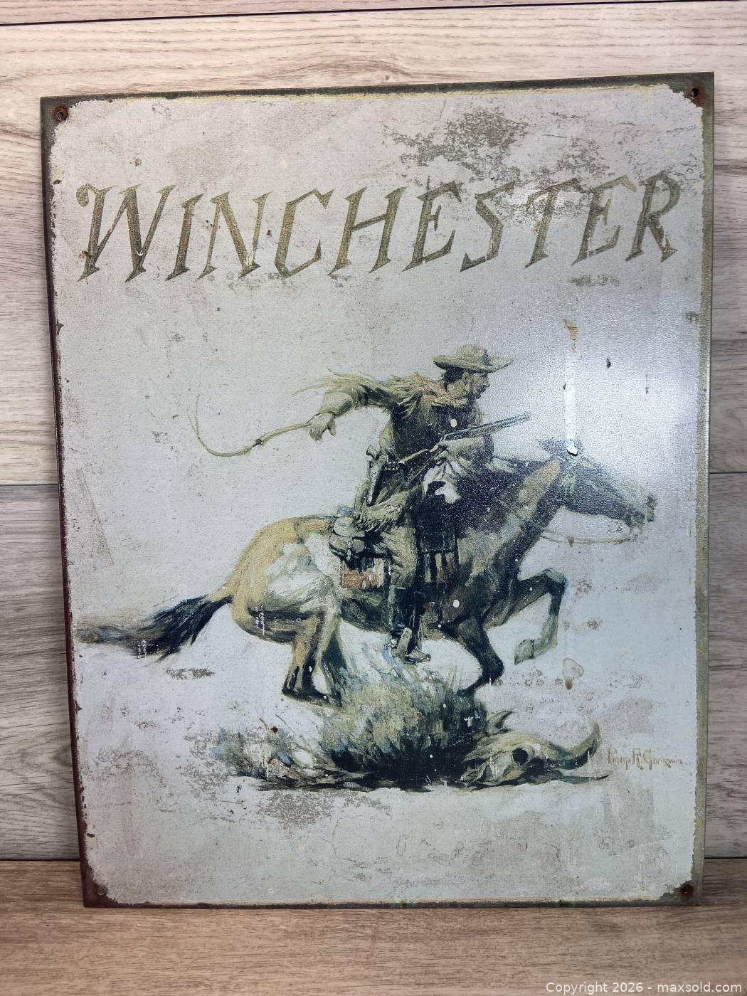 Winchester metal wall sign 16" x 12" | Maxsold
