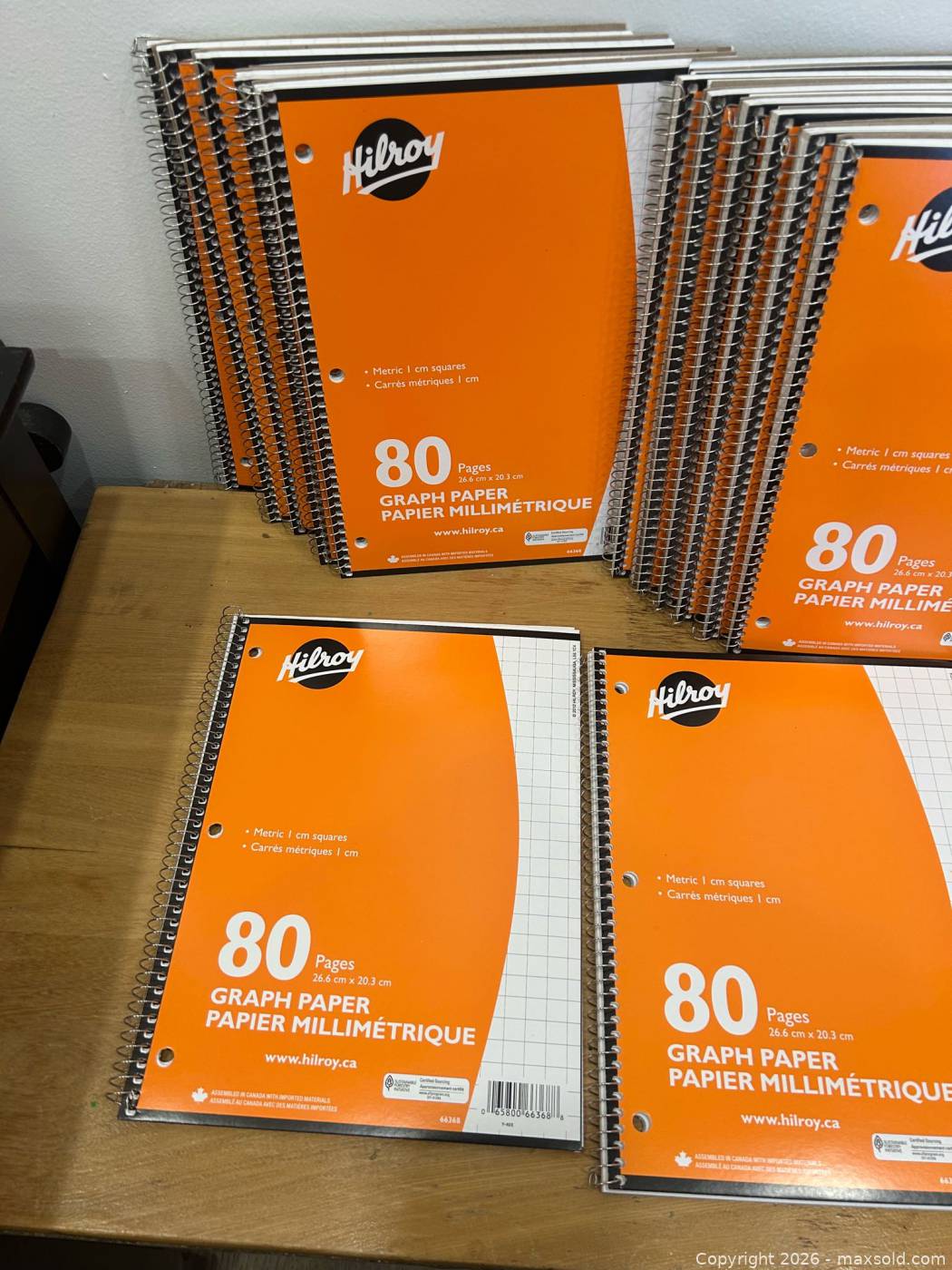 18 new Hilroy 80-page graph notebooks | Maxsold
