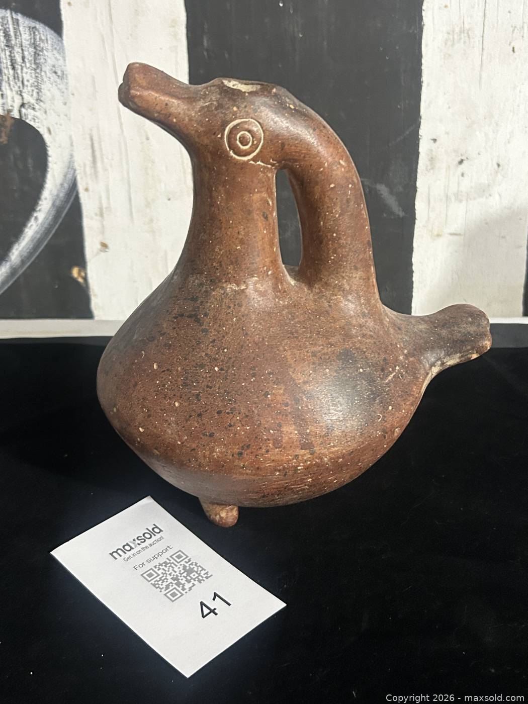 Vintage Mexican terracotta bird form pitcher | Maxsold