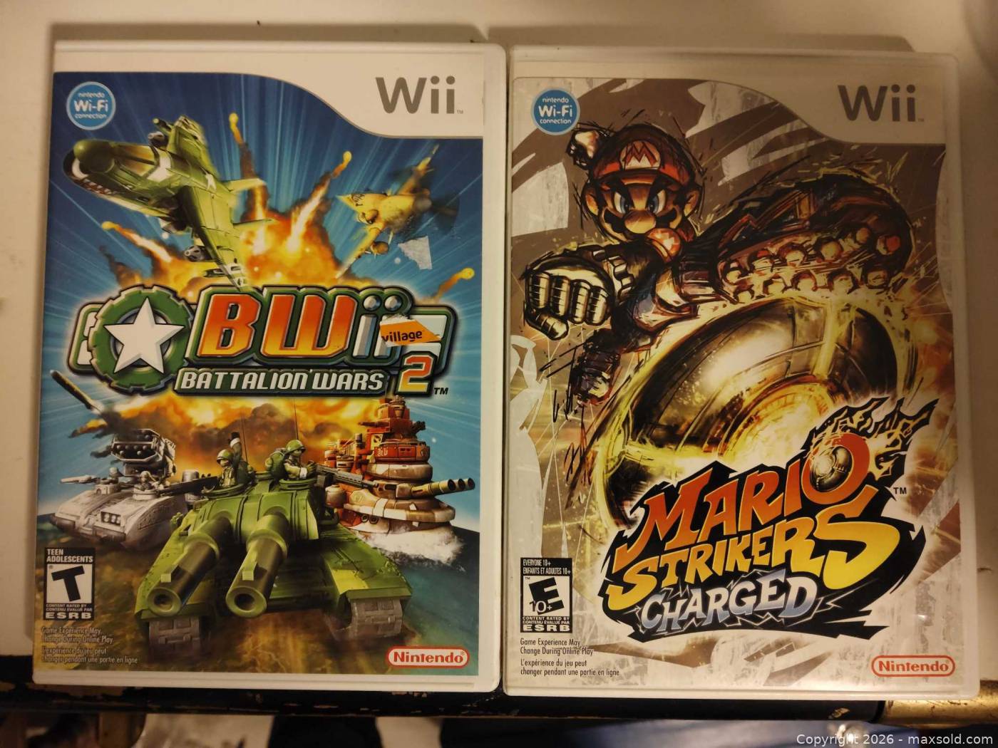Nintendo Wii Mario Strikers Charged & Battalion Wars 2 Games | Maxsold