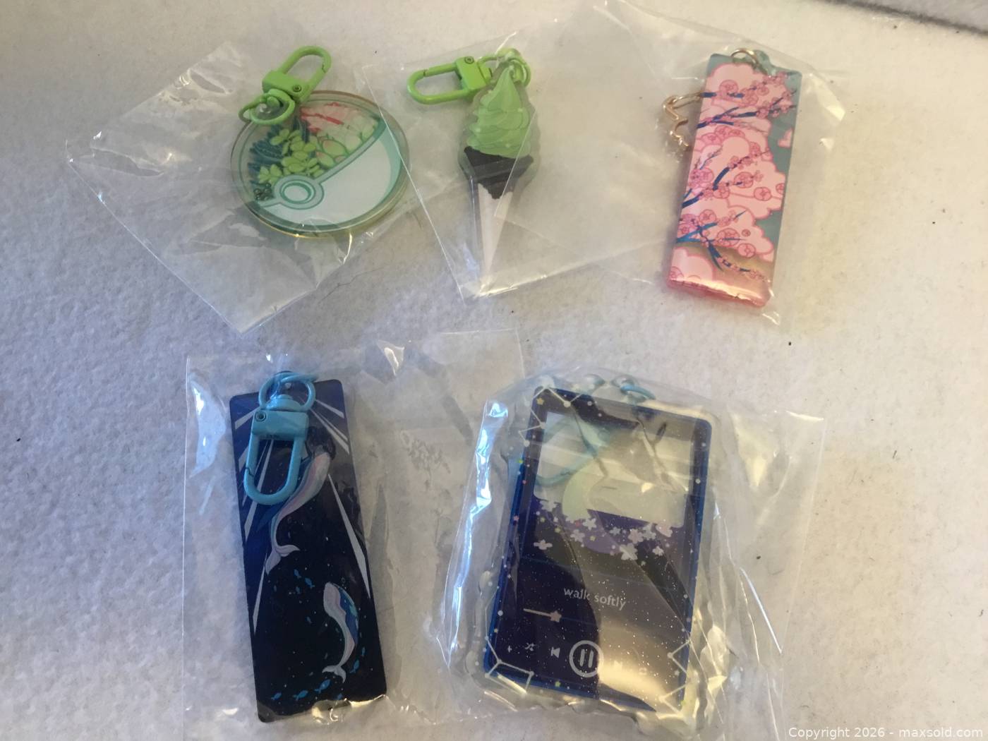 10 Acrylic Zipper Keychain Charms | Maxsold