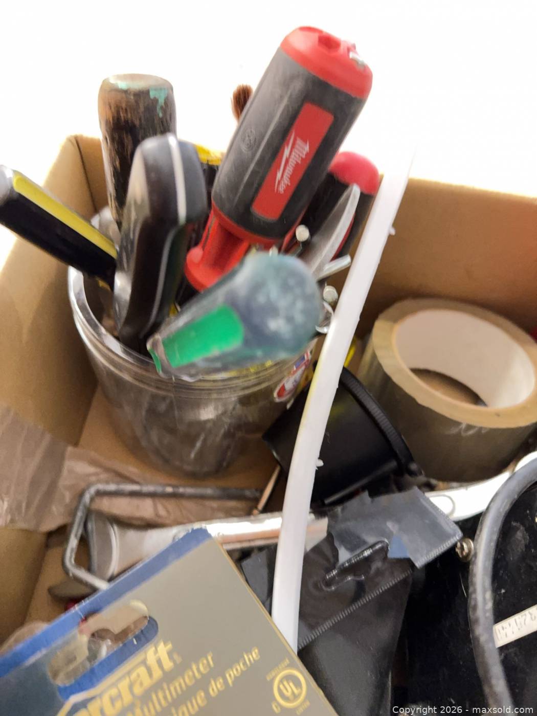 Mixed hand tools and hardware assortment | Maxsold