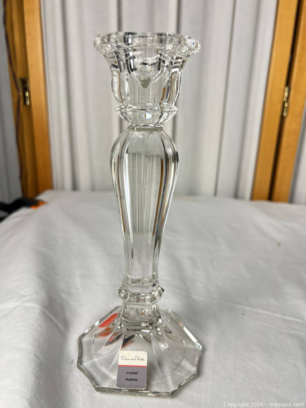 Oscar de la Renta Austrian Crystal Candlestick | Maxsold