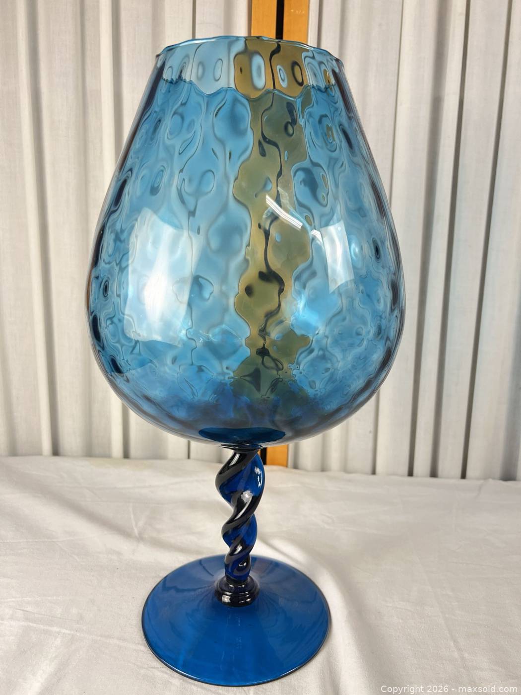 Empoli cobalt blue hand-blown glass vase 16" | Maxsold