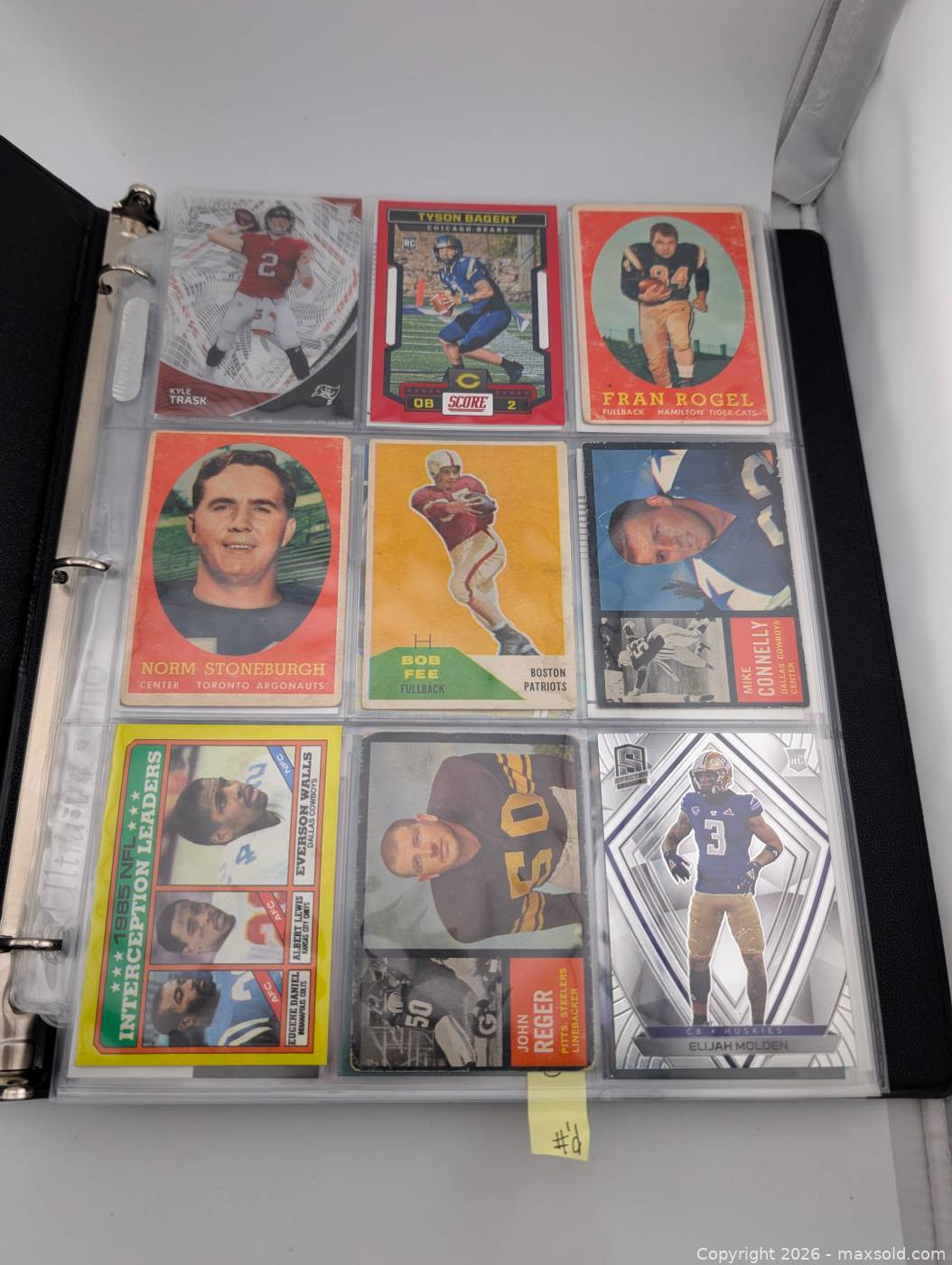 NFL Football Trading Card Binder Mixed Years | Maxsold