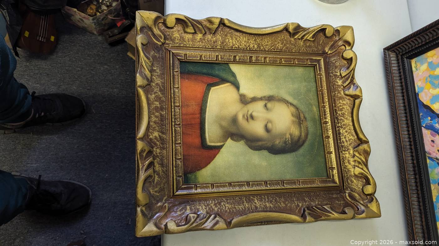 Framed Raphael “Madonna of the Goldfinch” print | Maxsold