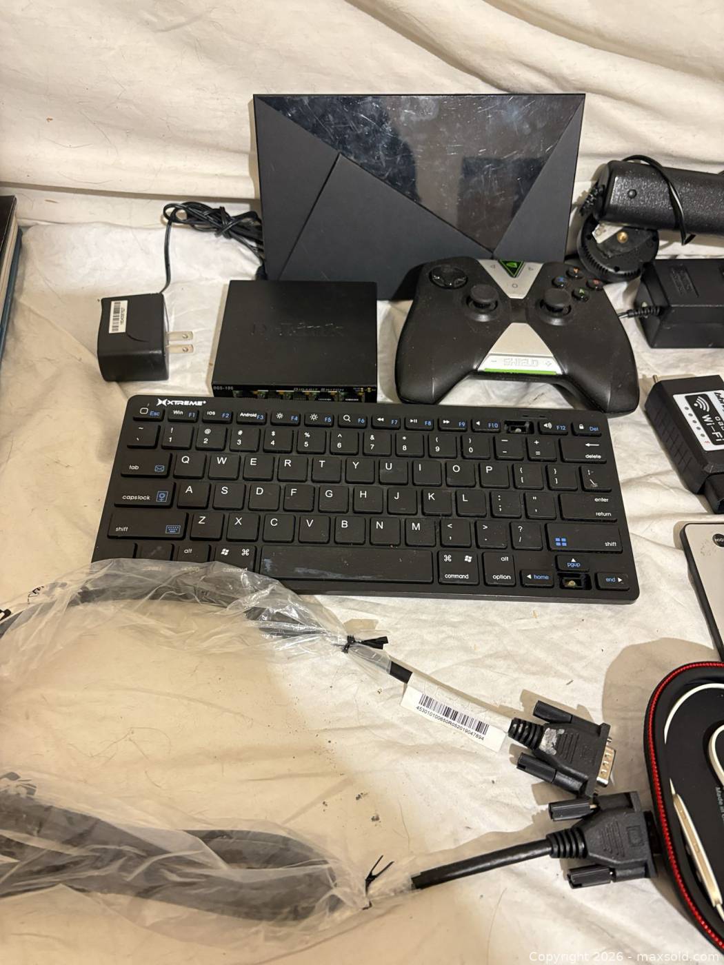 Nvidia Shield streaming bundle with D-Link switch, keyboard, earbuds ...