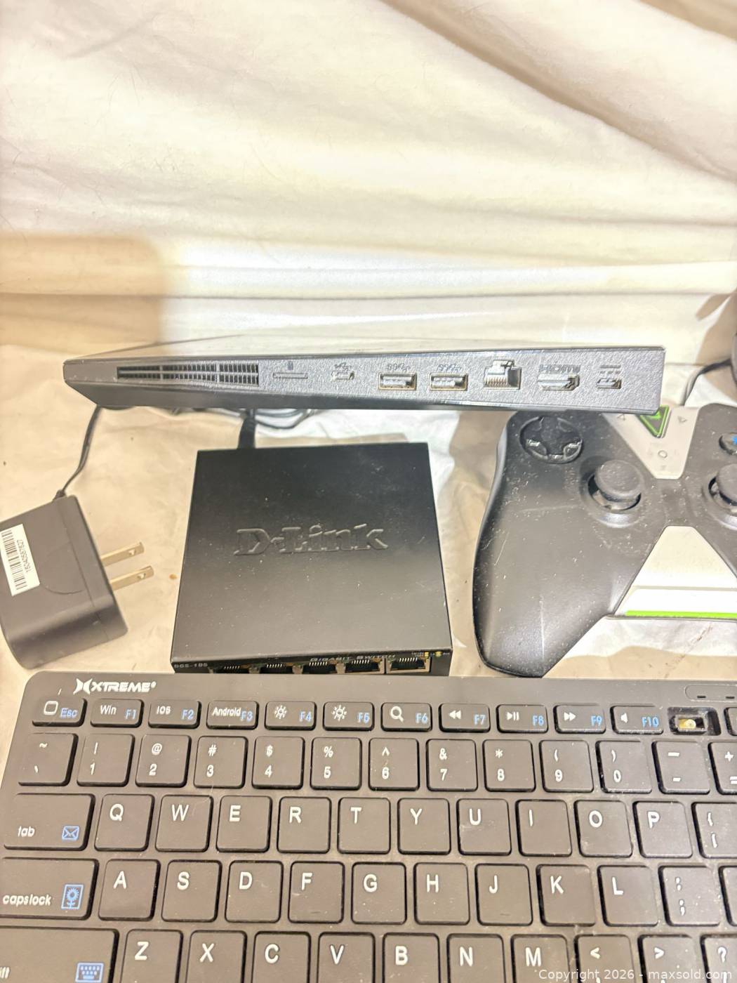 Nvidia Shield streaming bundle with D-Link switch, keyboard, earbuds ...