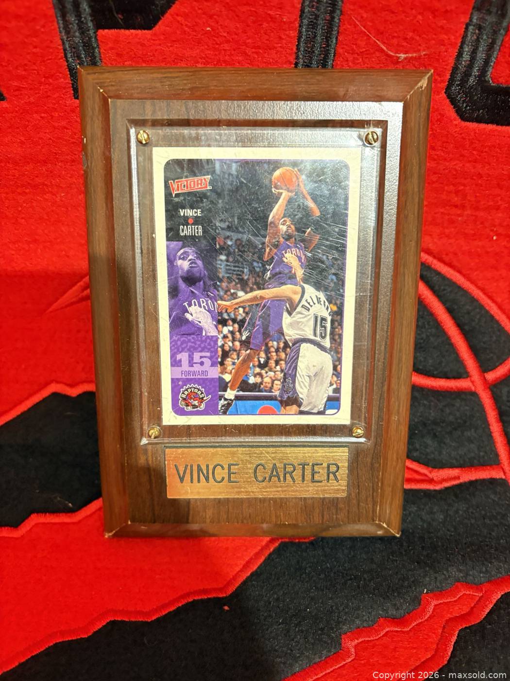 Toronto Raptors 2019 NBA Champions felt banner & Vince Carter plaque ...