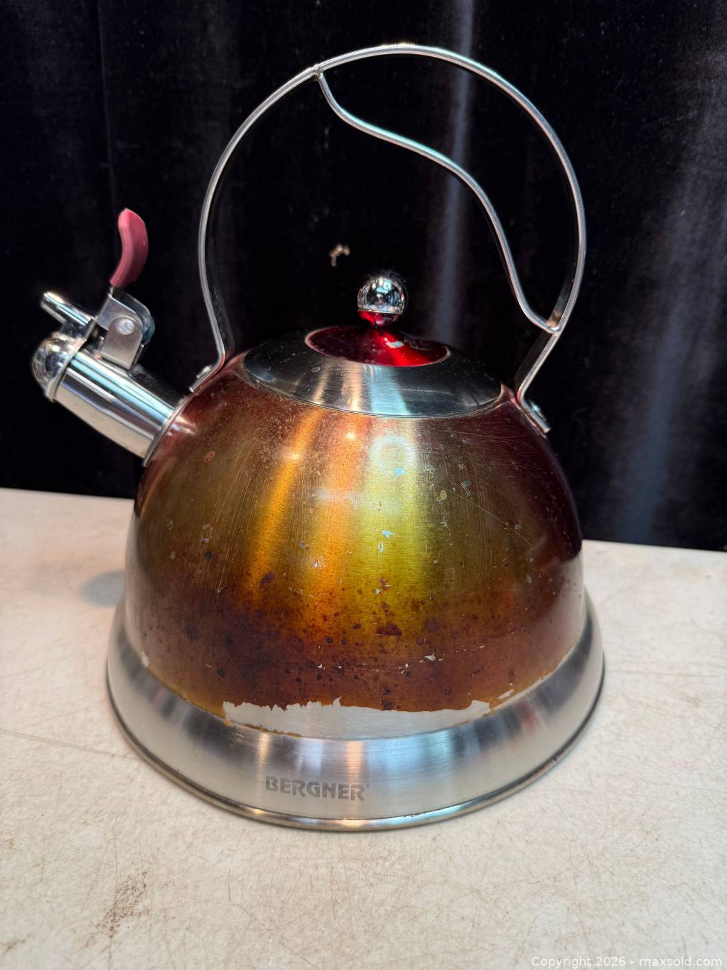 Vintage Bergner stainless steel whistling kettle | Maxsold