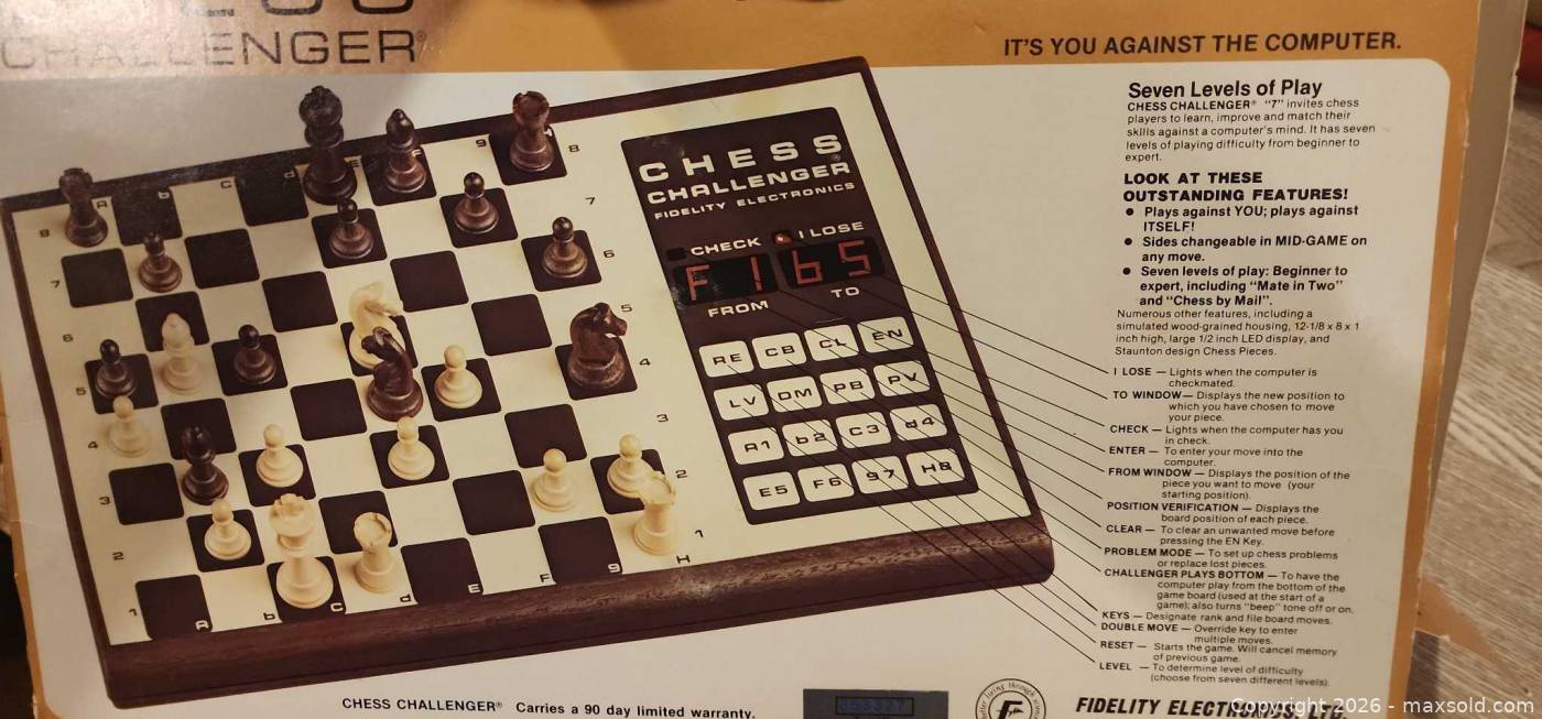 Vintage Fidelity Chess Challenger electronic chess computer | Maxsold