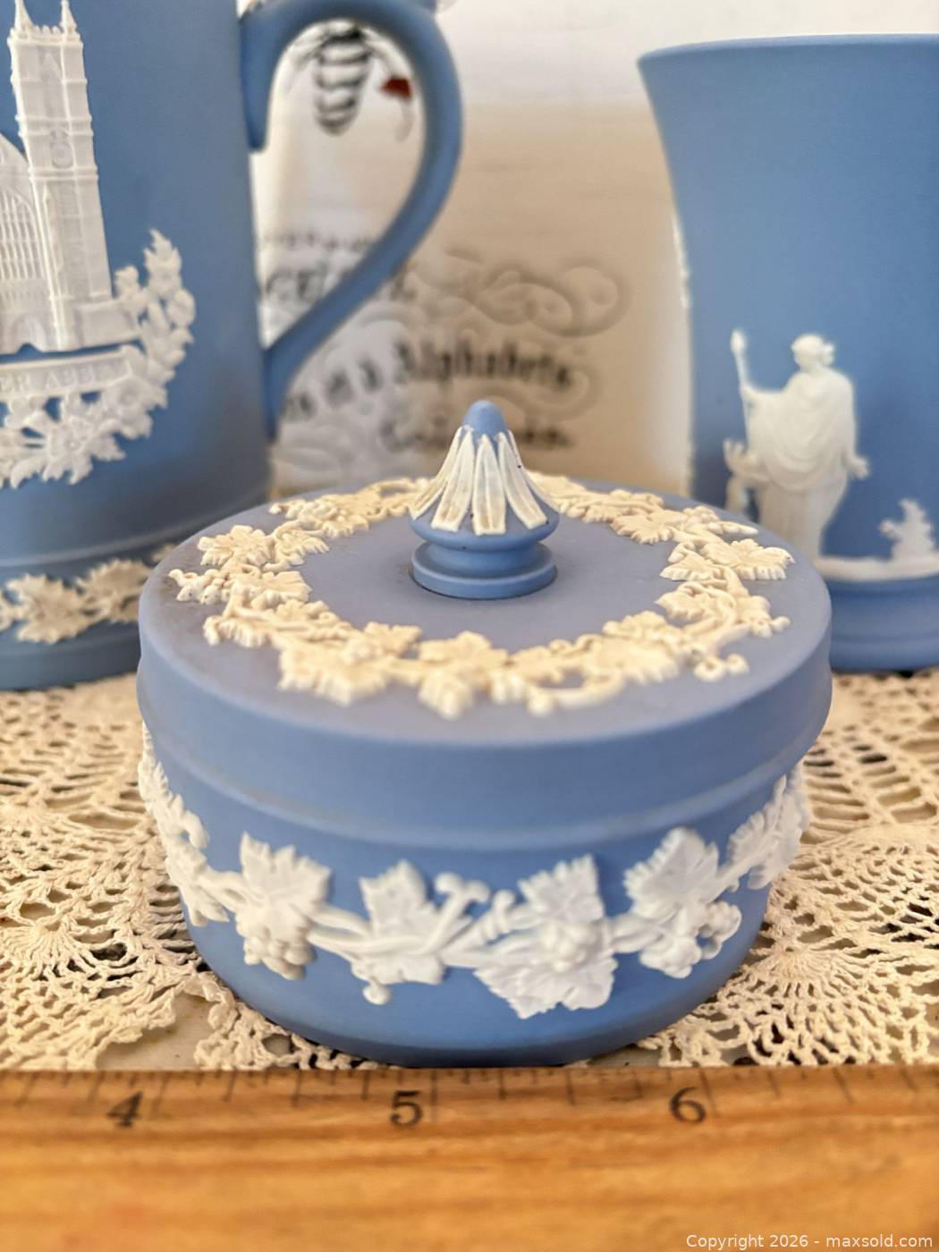Wedgwood Blue Jasperware Relief Pieces | Maxsold