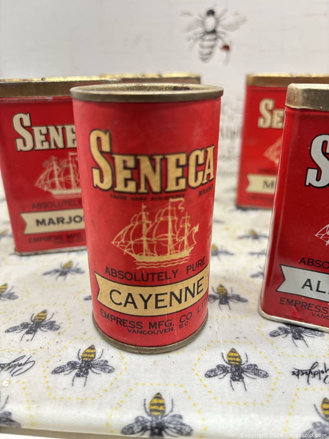 Seneca red spice tins set of 6 | Maxsold