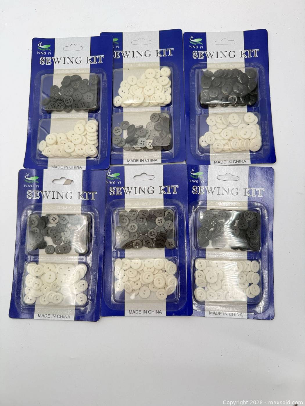 6 Packs White & Black Buttons | Maxsold