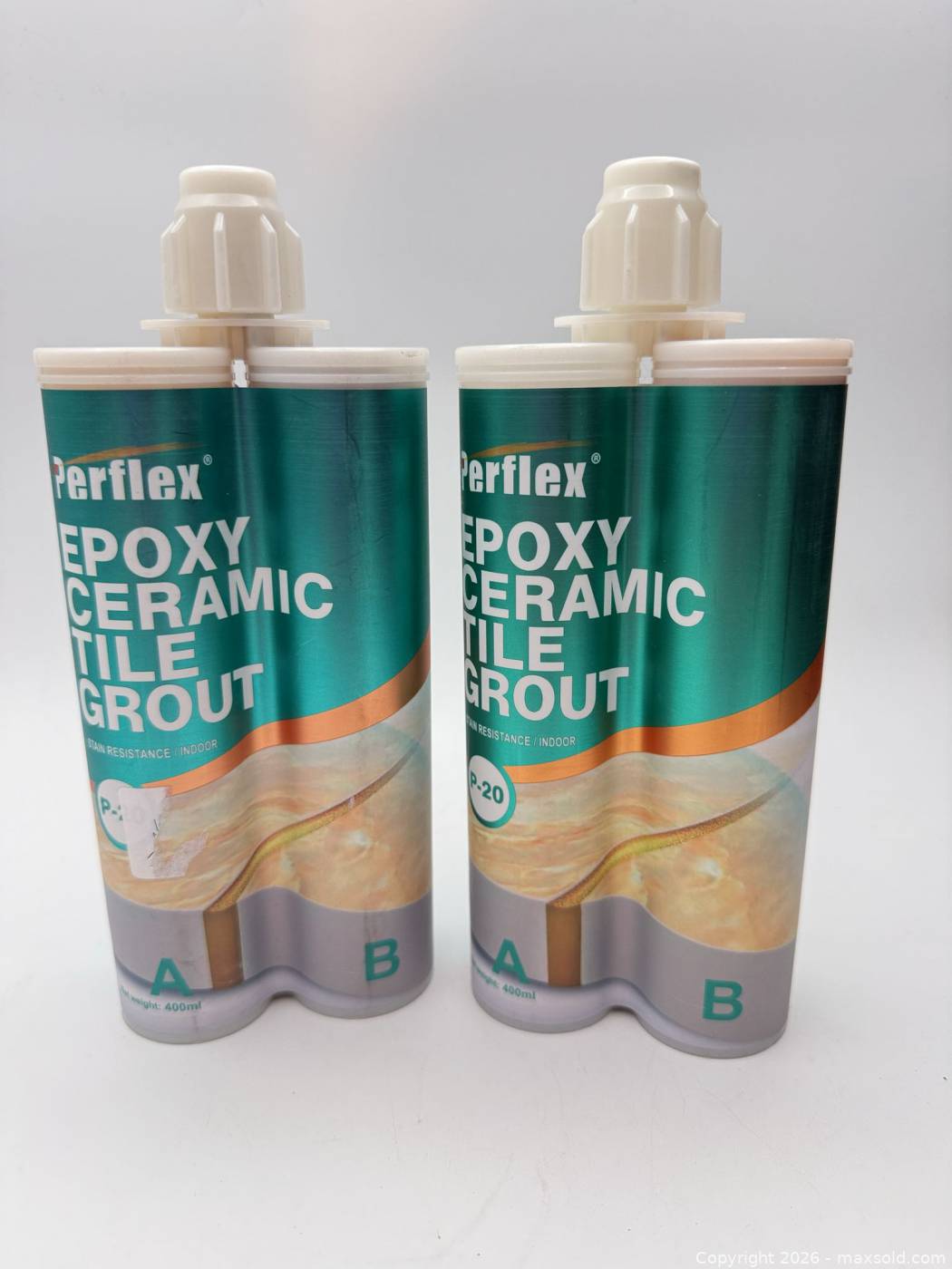 Perflex Epoxy Ceramic Tile Grout P-20, 2 dual cartridges | Maxsold