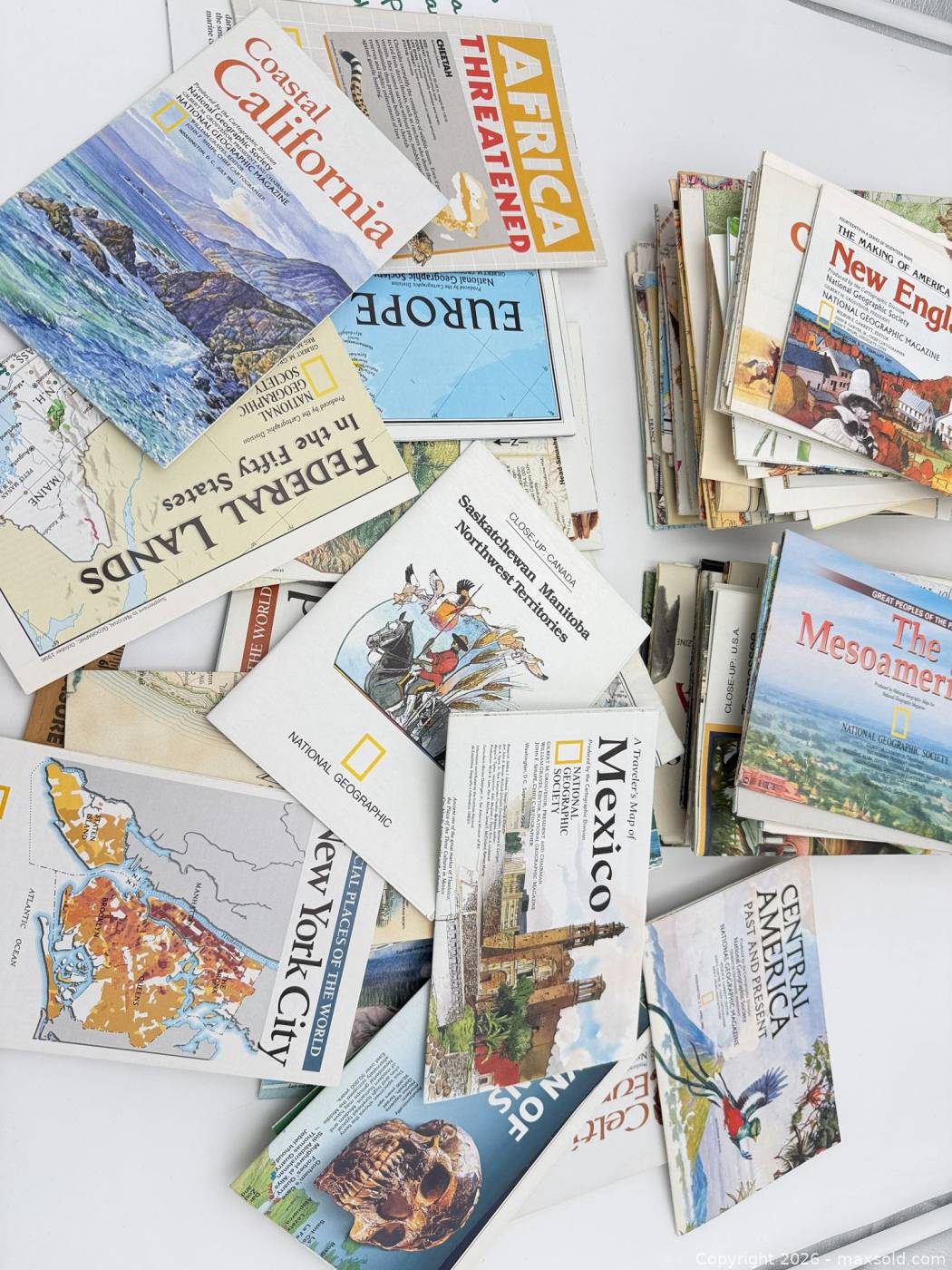 National Geographic folded maps lot | Maxsold