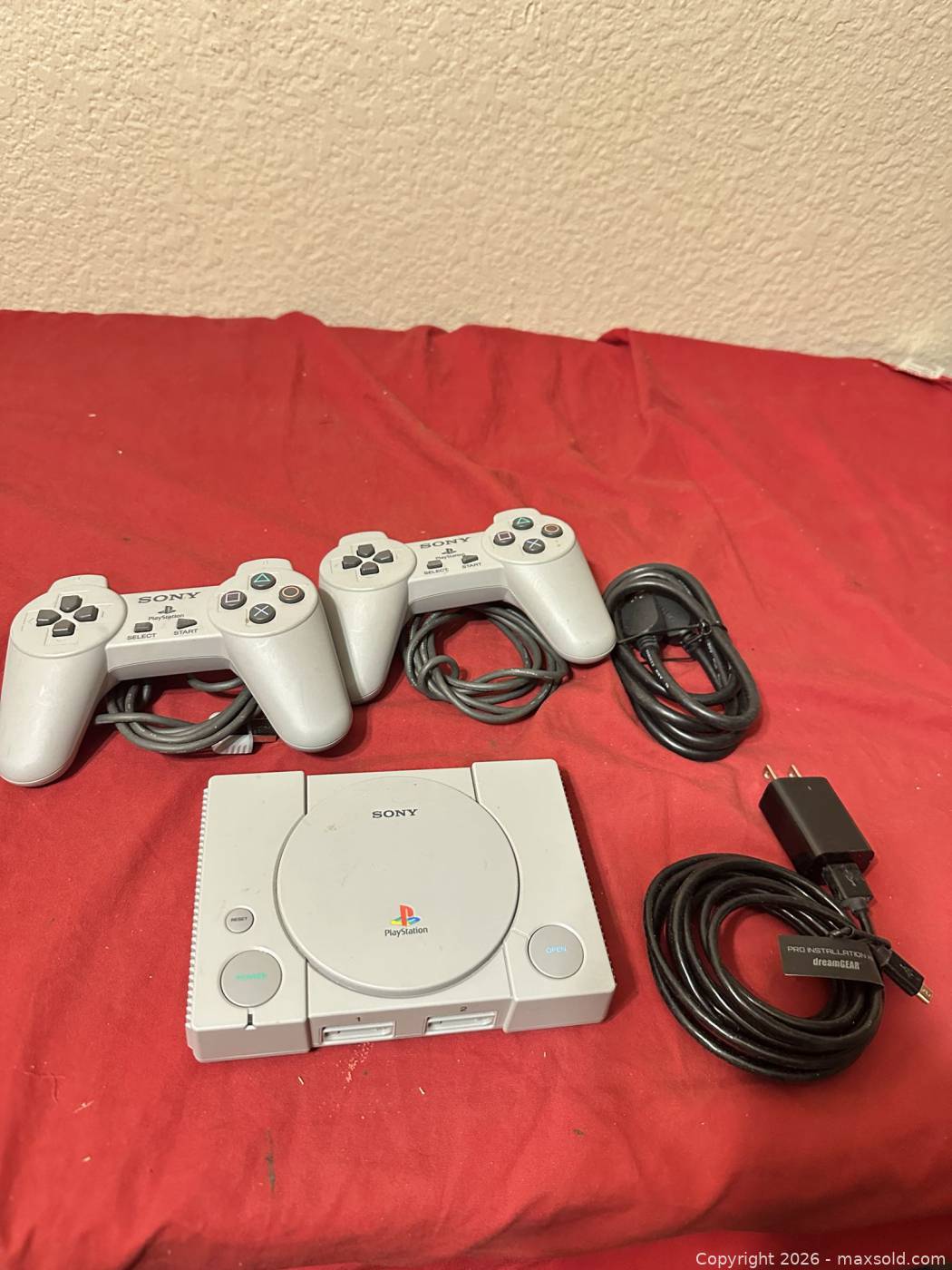 Sony PlayStation Classic mini console with two wired controllers and ...