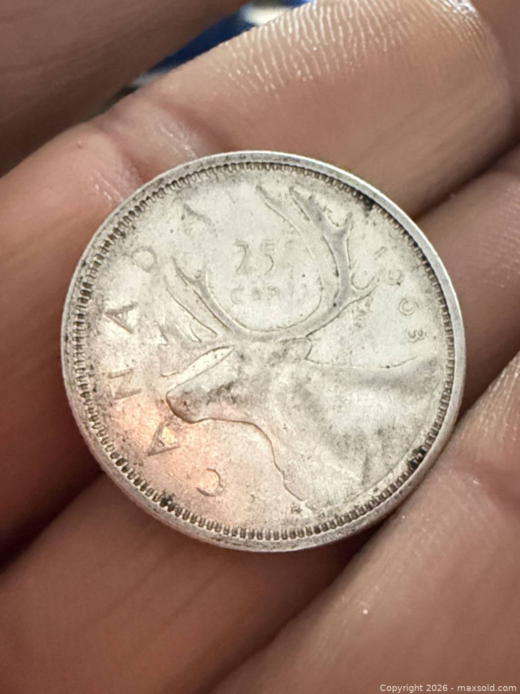 1963 Canada 25 Cent Silver Caribou Quarter | Maxsold