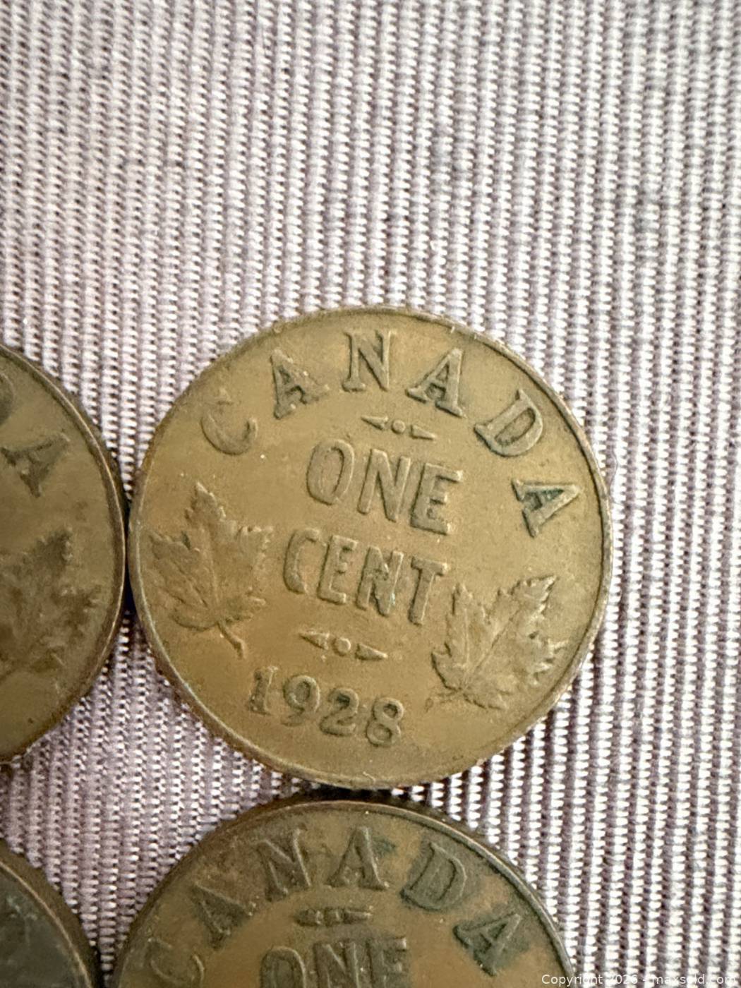 Four 1928 Canada one-cent coins | Maxsold