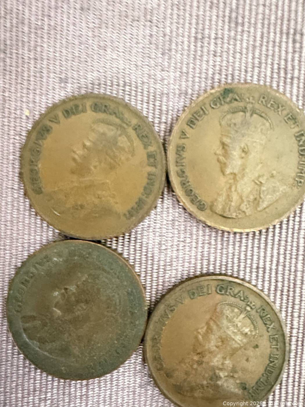Four 1928 Canada one-cent coins | Maxsold