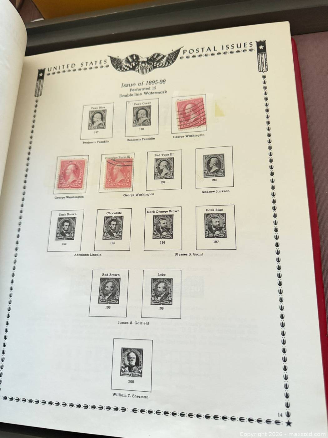American stamp album with partial U.S. stamp collection | Maxsold