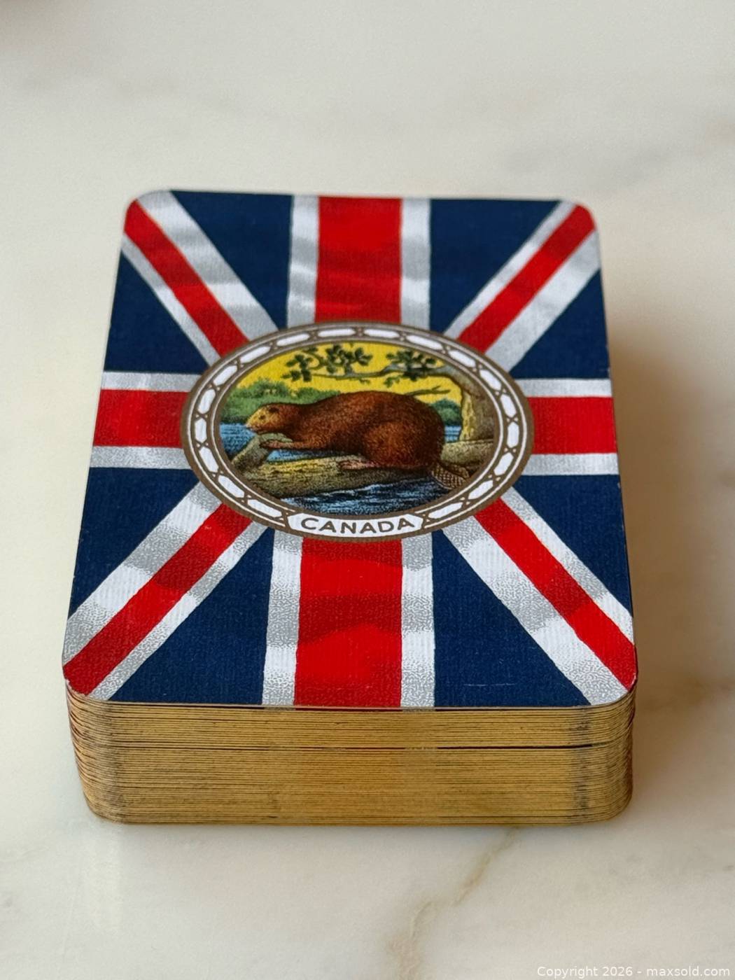 Antique Canadian Beaver Union Jack Playing Cards | Maxsold