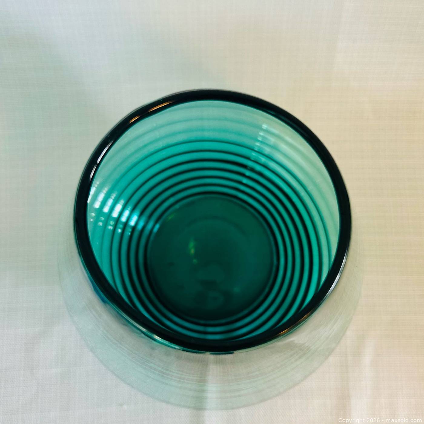 Vintage Tamara Aladin Teal Glass Vase | Maxsold