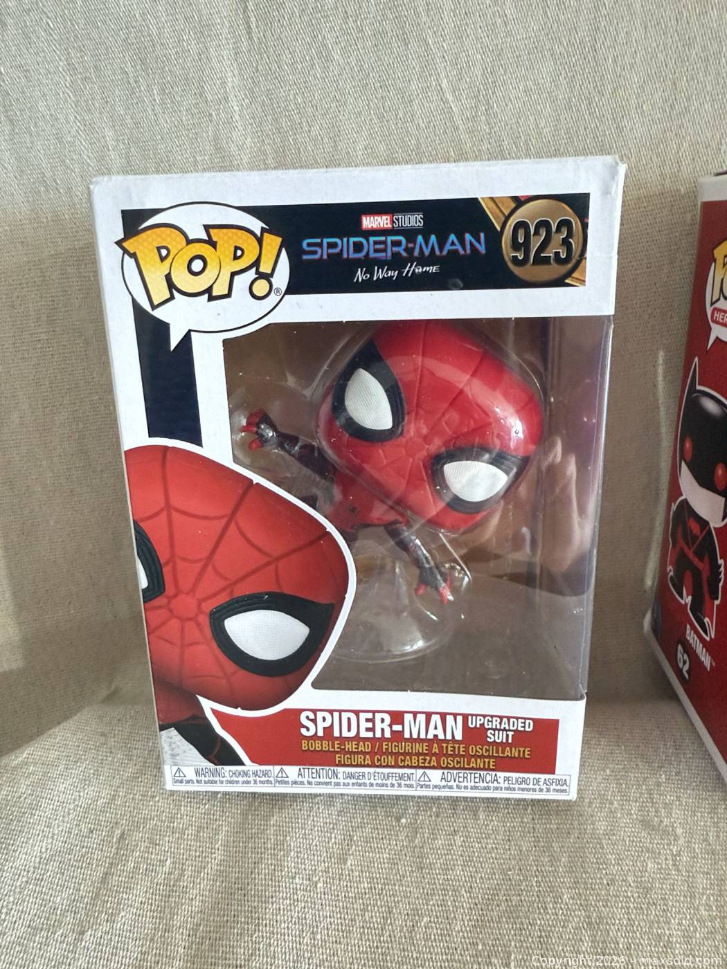 Funko Pop Spider-Man Upgraded Suit 923 & Earth 2 Batman 62 | Maxsold
